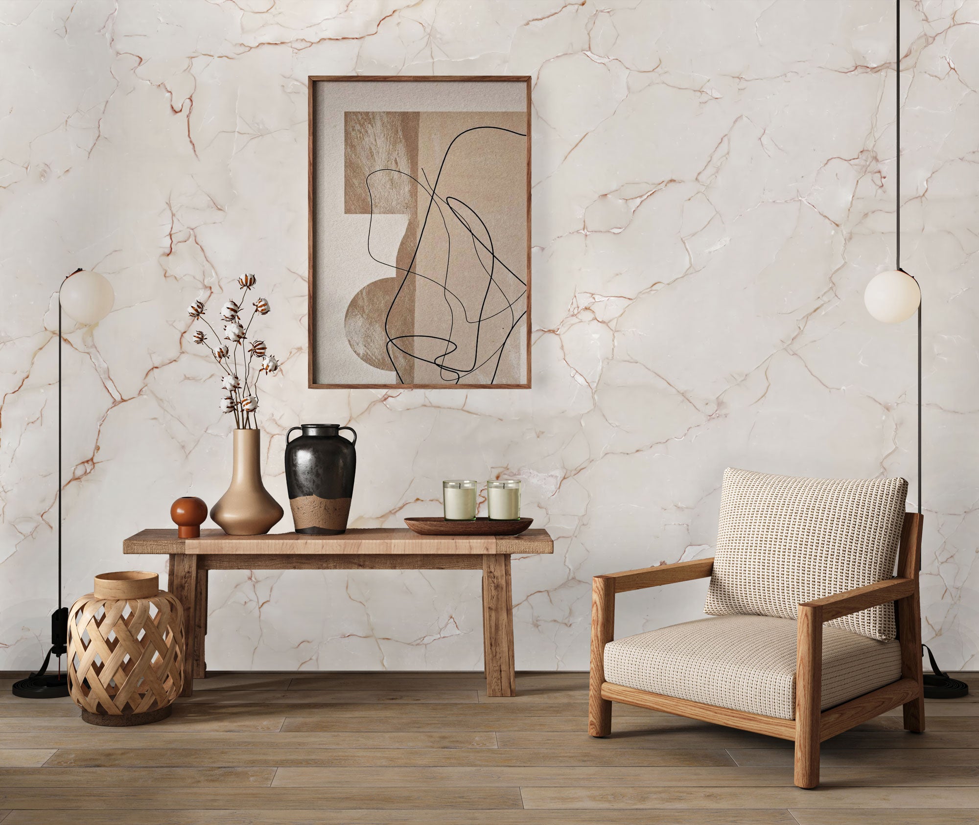 Beige Crack Marble Mural – Wallpaper Warehouse SA