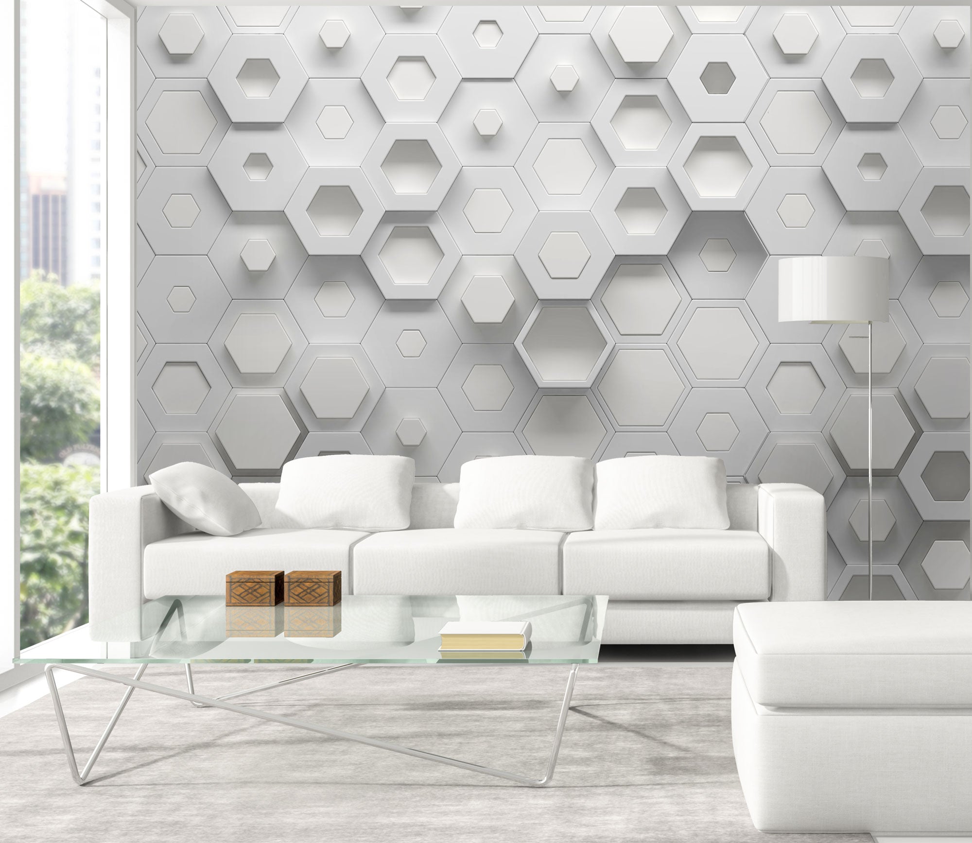 3D Pop Hex Mural – Wallpaper Warehouse SA