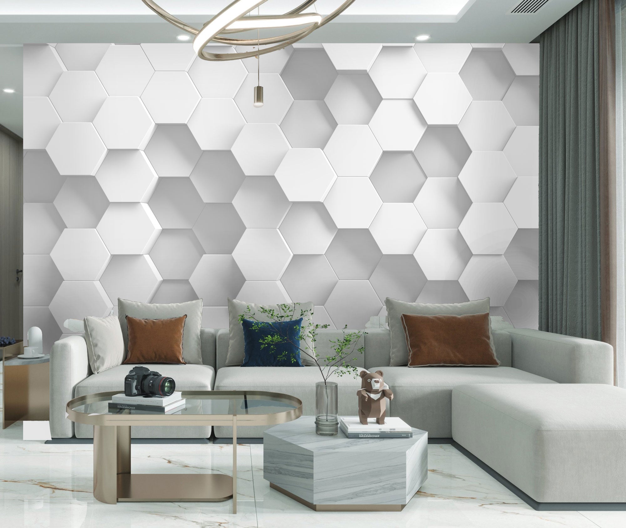 3D Hexagon Mural – Wallpaper Warehouse SA