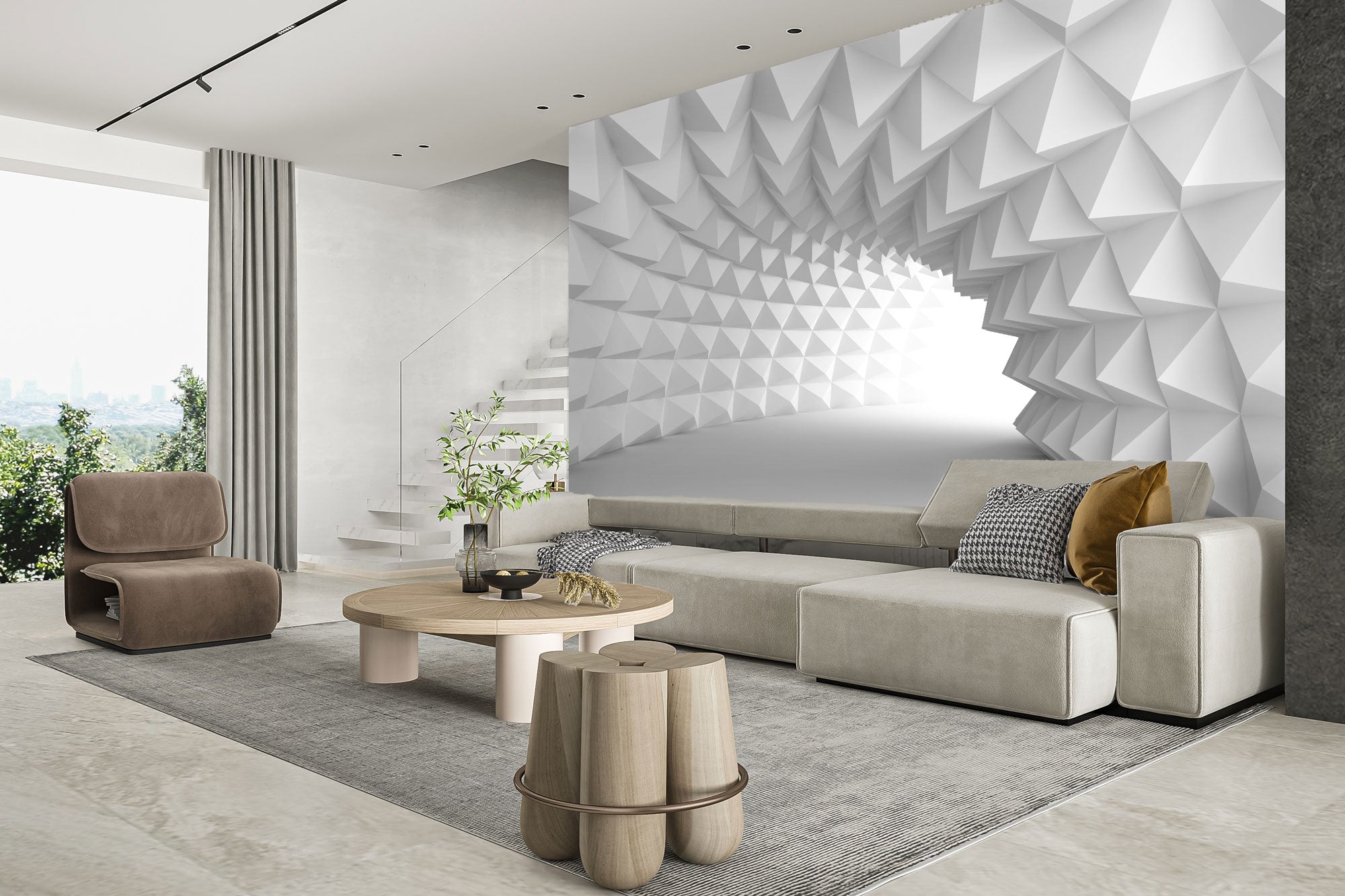 3D Prisim Mural – Wallpaper Warehouse SA