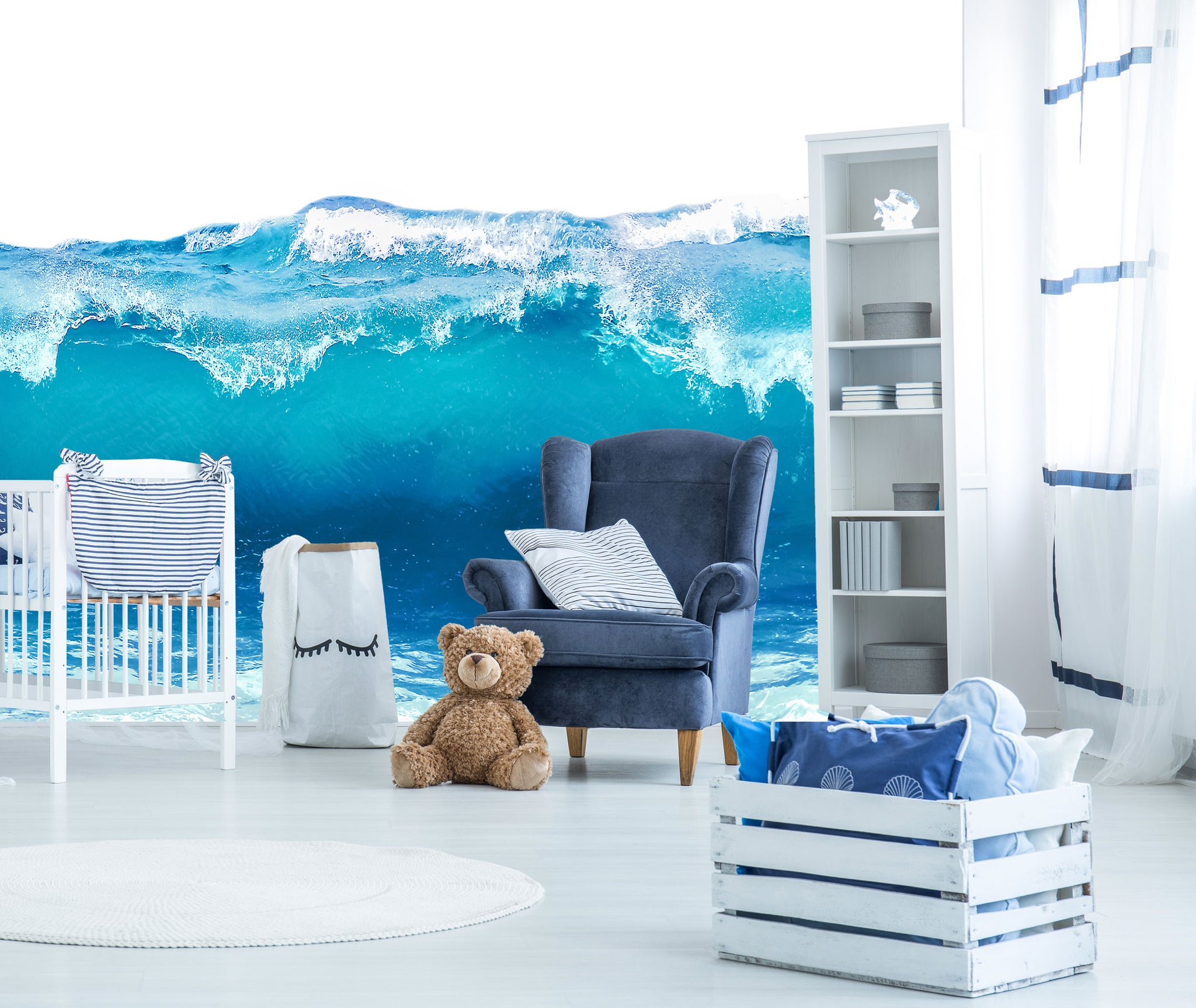 Blue Waves Mural – Wallpaper Warehouse SA