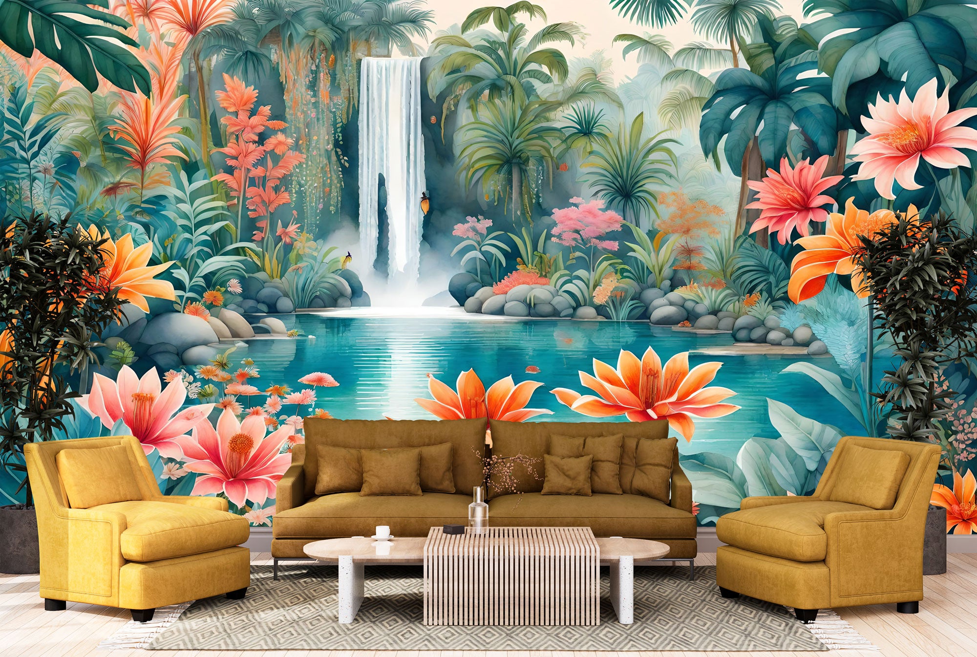 Bright Benta Falls Mural – Wallpaper Warehouse SA