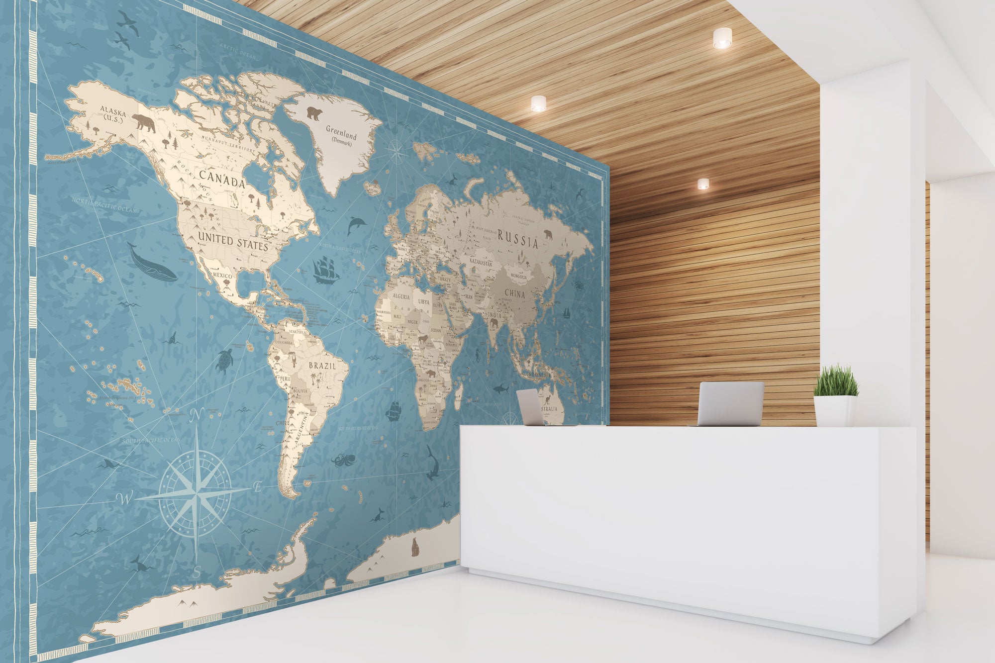 Directions Map Mural – Wallpaper Warehouse SA