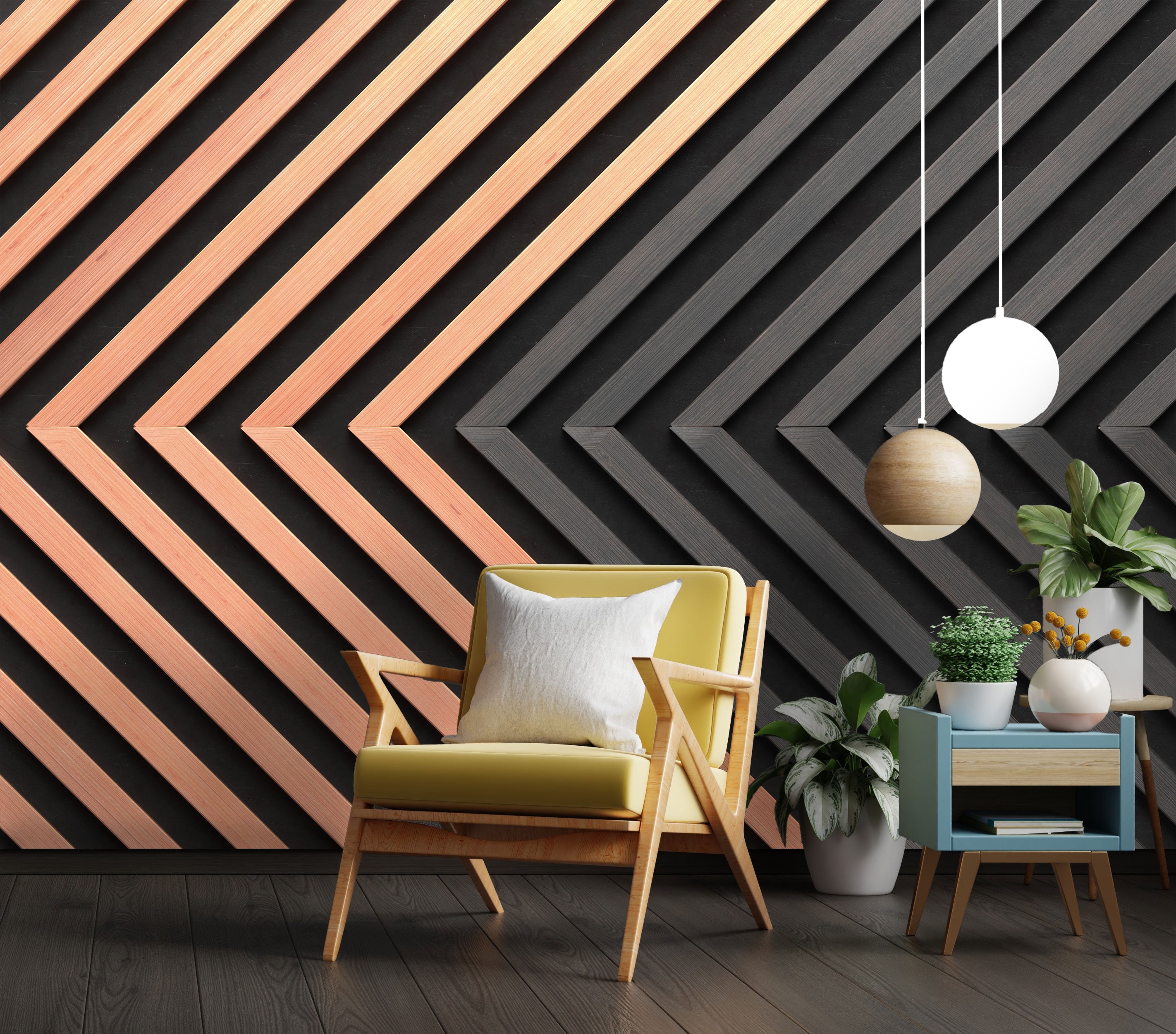 Herringbone Panel Mural – Wallpaper Warehouse SA
