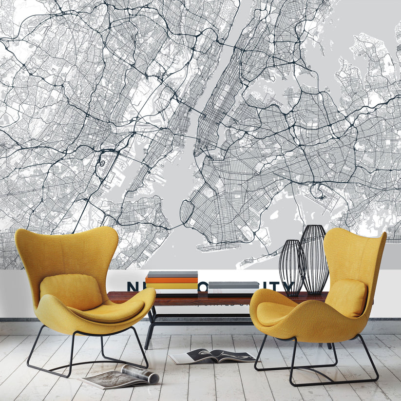 NYC Map Mural – Wallpaper Warehouse SA