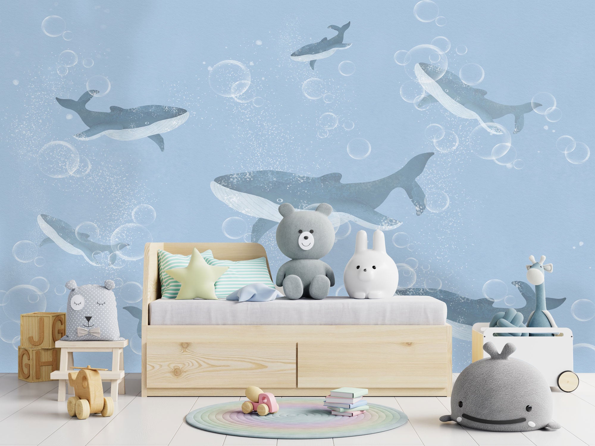 Whale Pod Mural – Wallpaper Warehouse SA