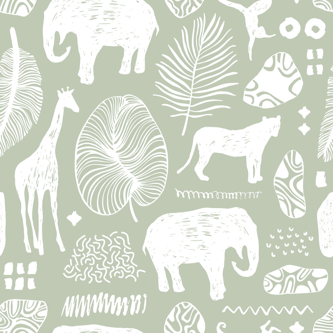 Zwierze Outline Wallpaper – Wallpaper Warehouse SA